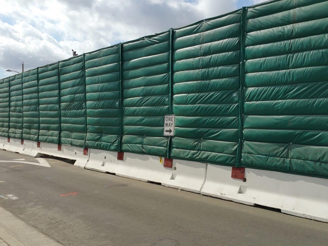 K-Rail Mounted Temporary Sound Wall | Environmental Noise Control